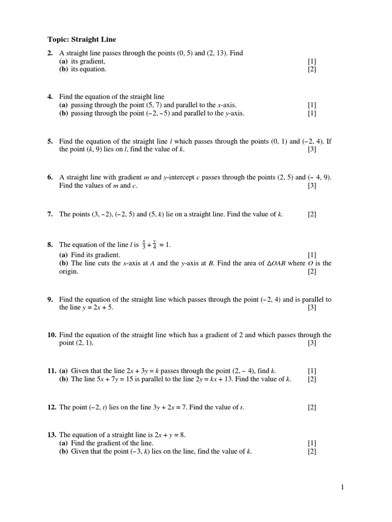 Straight Line Graphs | PDF | Line (Geometry) | Cartesian Coordinate System
