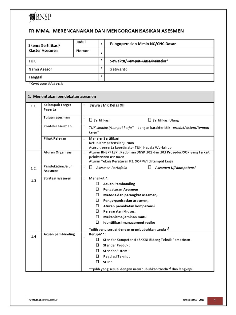 FORM MMA 2018 Fix REV. 1 | PDF