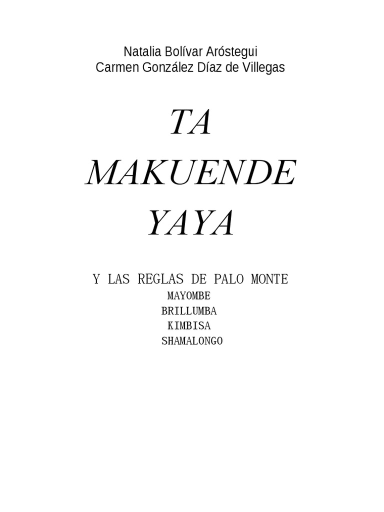 TA MAKUENDE YAYA (1) | PDF
