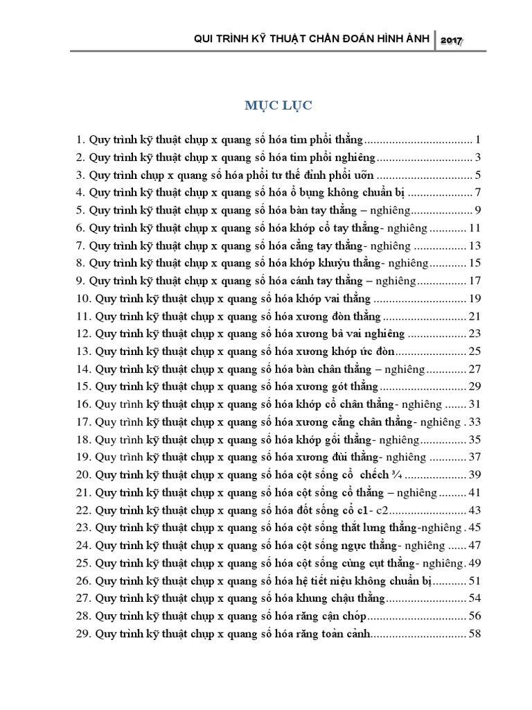 Quy Trinh Ky Thuat Cdha | PDF