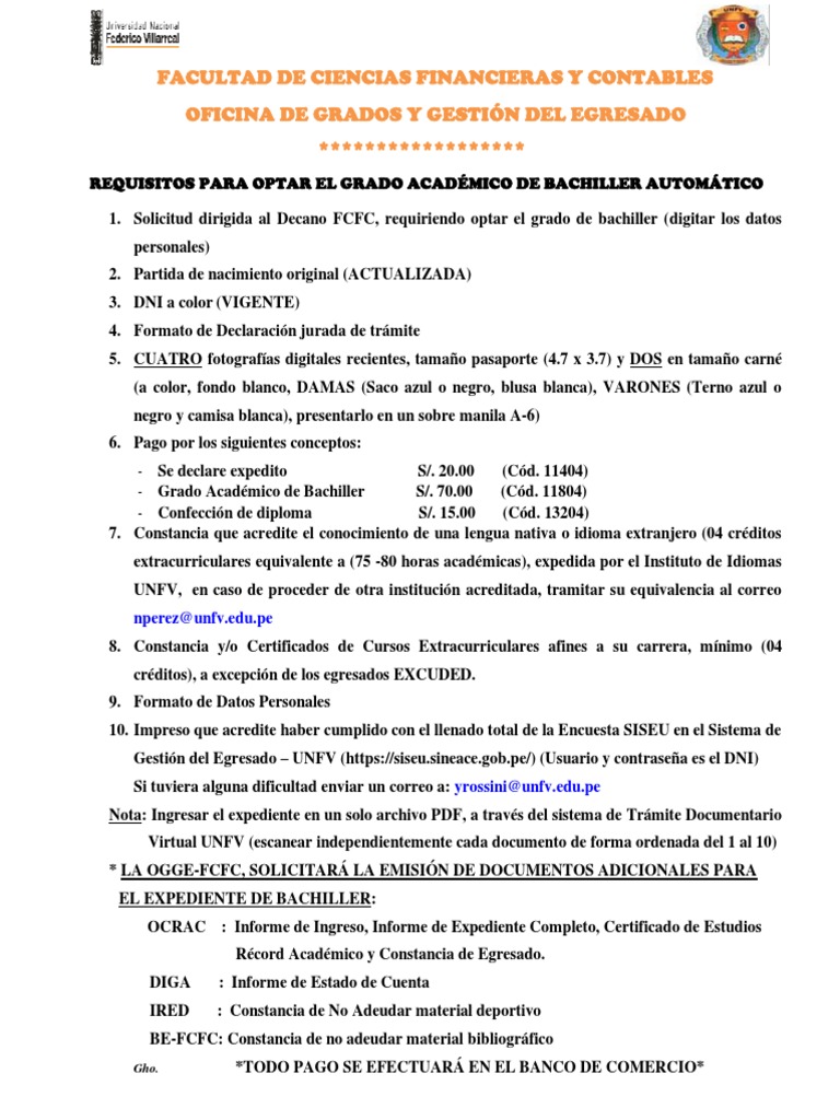 Requisitos Para Bachiller En Contabilidad Pdf Contabilidad