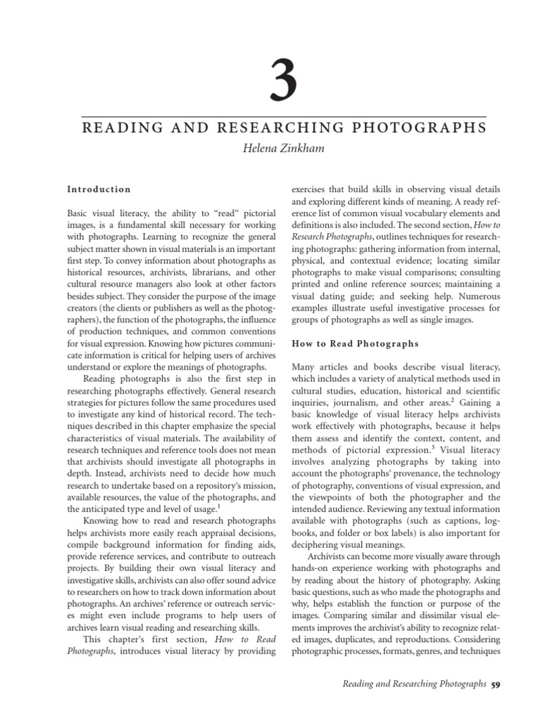 Reading Researching Photographs | PDF | Photograph | Archivist