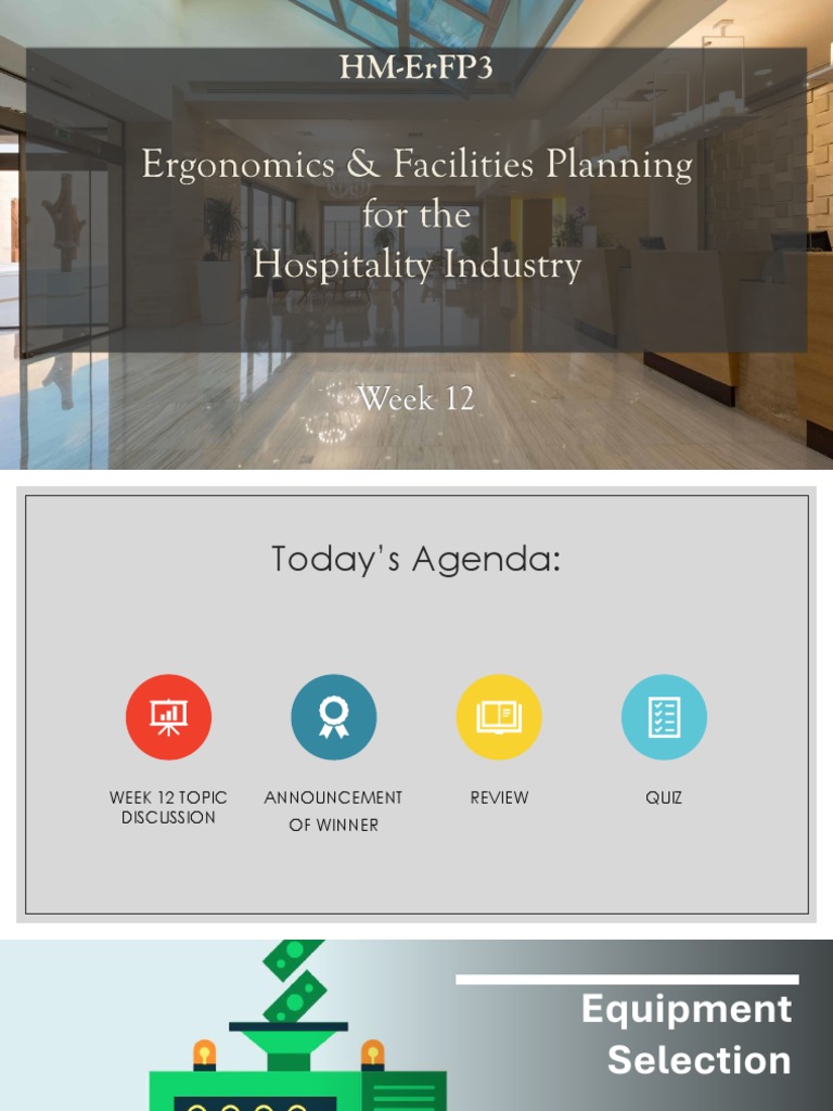 Week 12 PPT - Equipment Selection | PDF