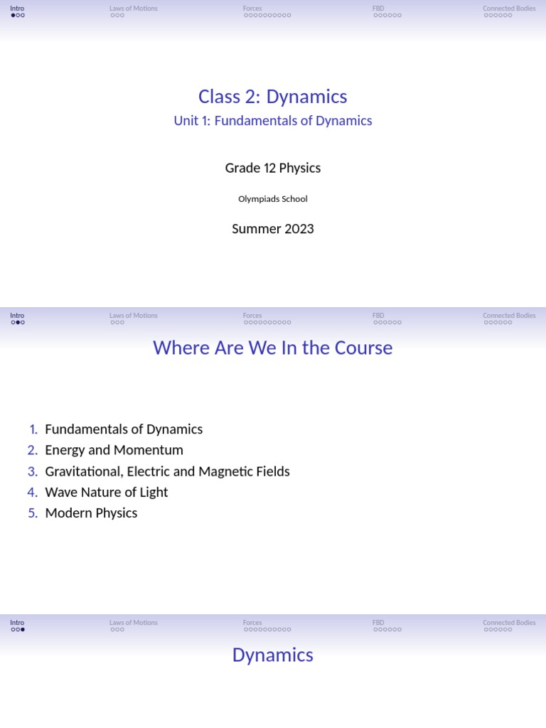 Phys12 C02 Dynamics Print | PDF | Force | Newton's Laws Of Motion