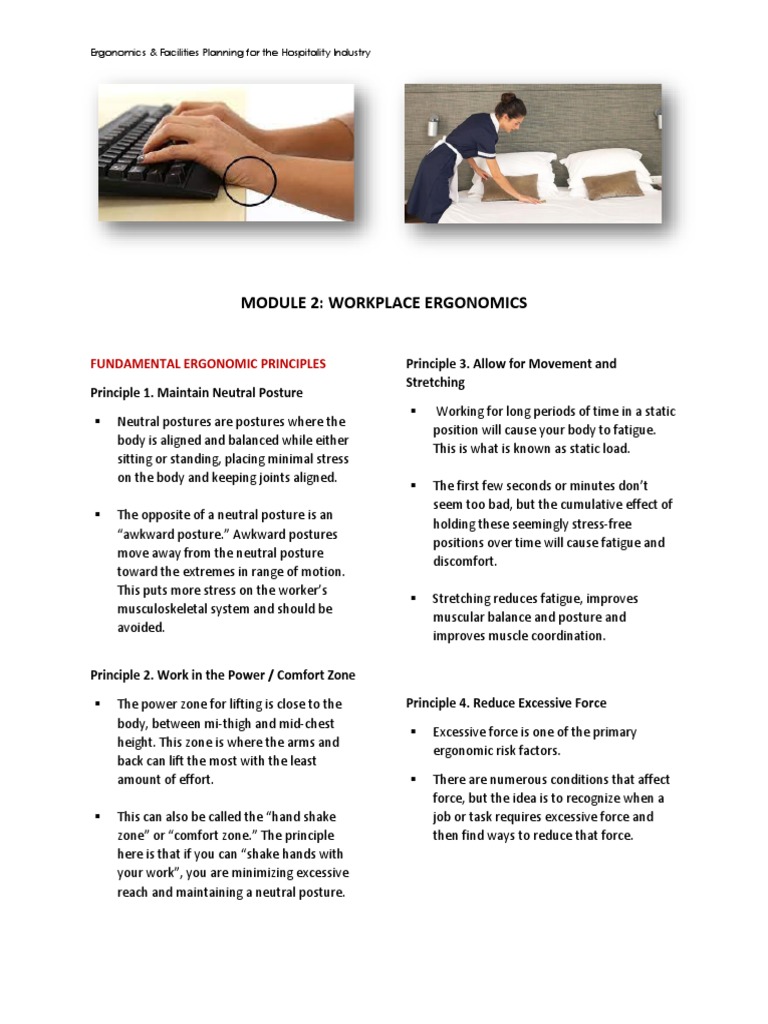 Week 3 - Workplace Ergonomics | PDF