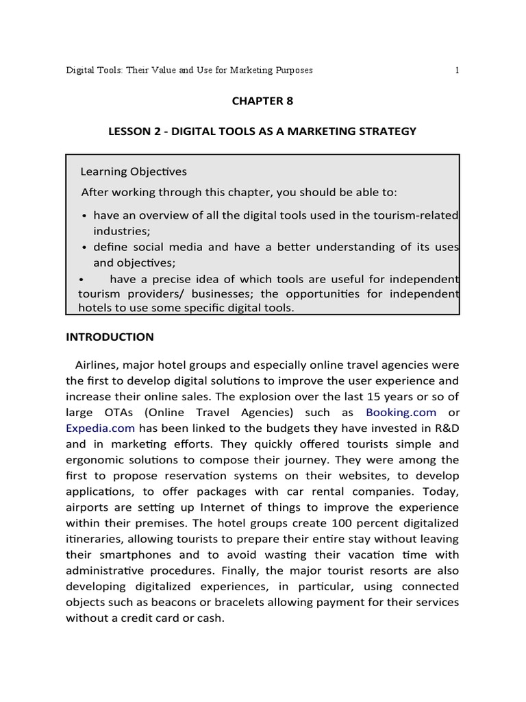 Chapter 4-LESSON 2-DIGITAL TOOLS AS A MARKETING STRATEGY | PDF