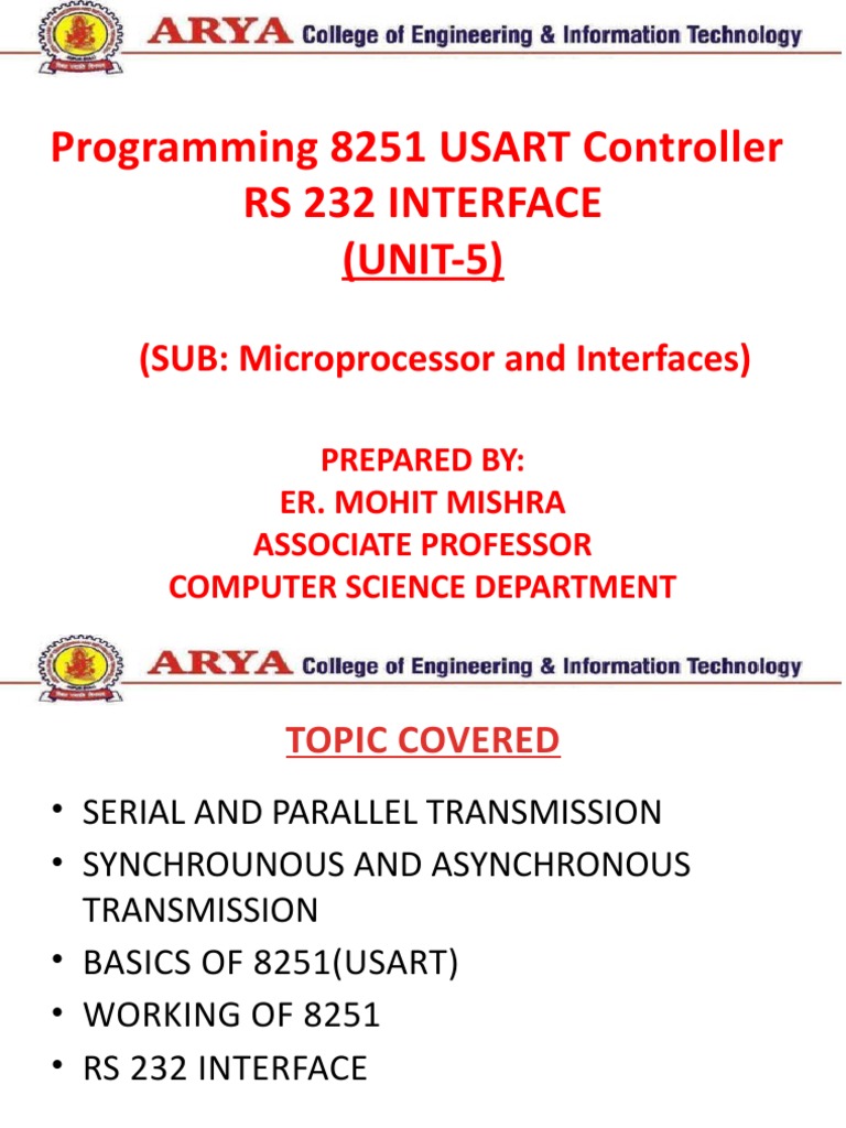 8251 Usart | PDF | Computer Networking | Physical Layer Protocols