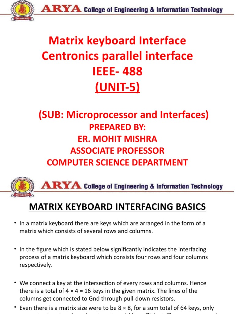 Matrix Key Board Ieee 488 | PDF | Electrical Engineering | Electronics
