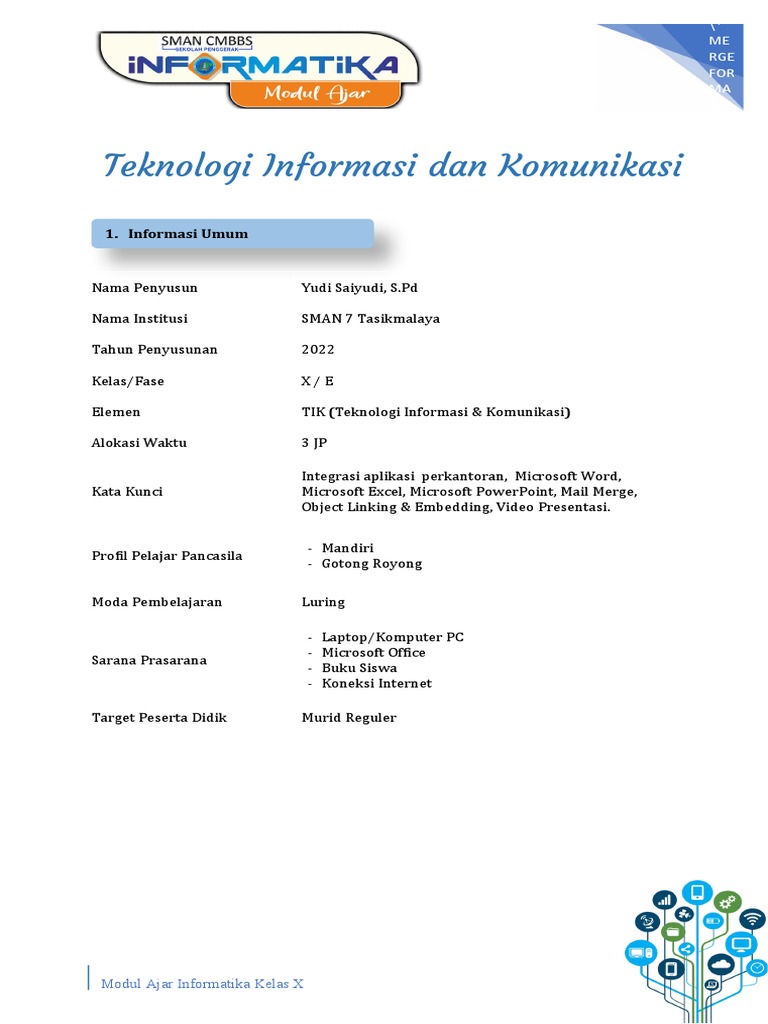 Modul Ajar - TIK | PDF