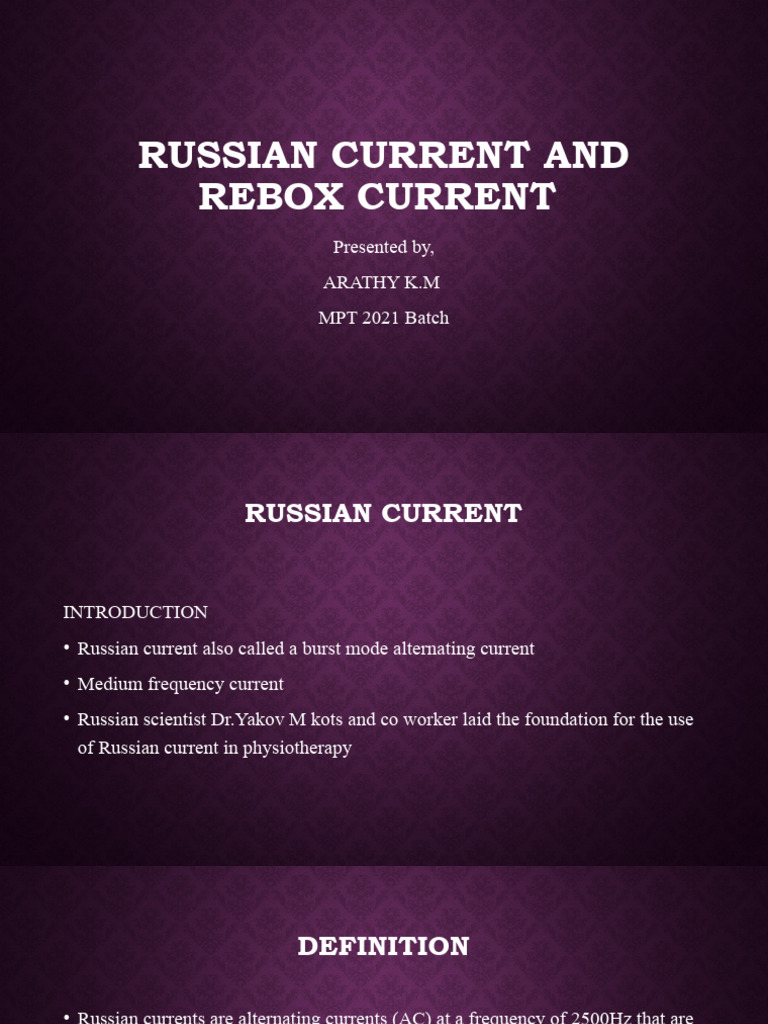 Russian Current and Rebox Current | PDF | Muscle Contraction | Skeletal Muscle