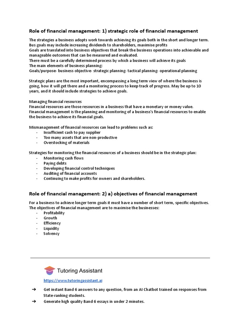 Business Studies - Finance - Notes 1 | PDF | Debt | Stocks