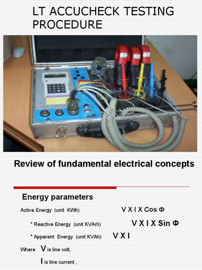 LT Accucheck Meter Testing Guide | PDF | Electrical Engineering ...