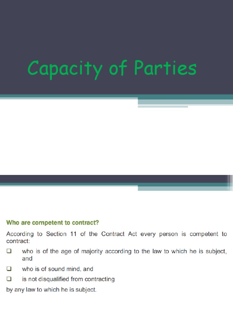 Lecture 4 - Capacity of Parties | PDF
