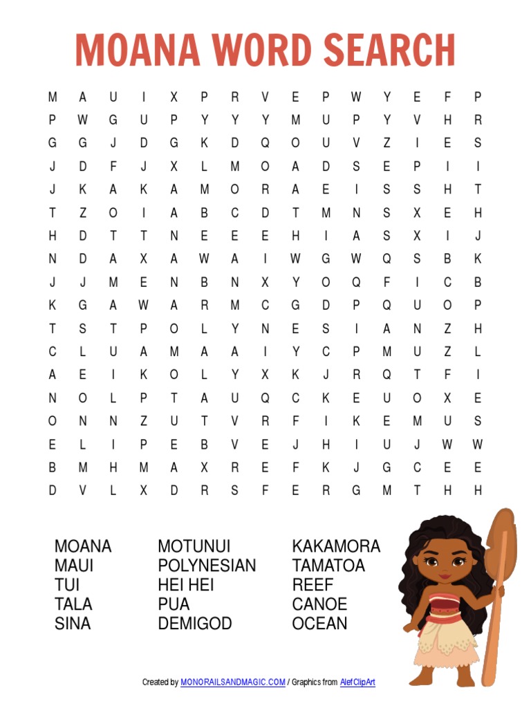 Moana-Word-Search-2020 | PDF