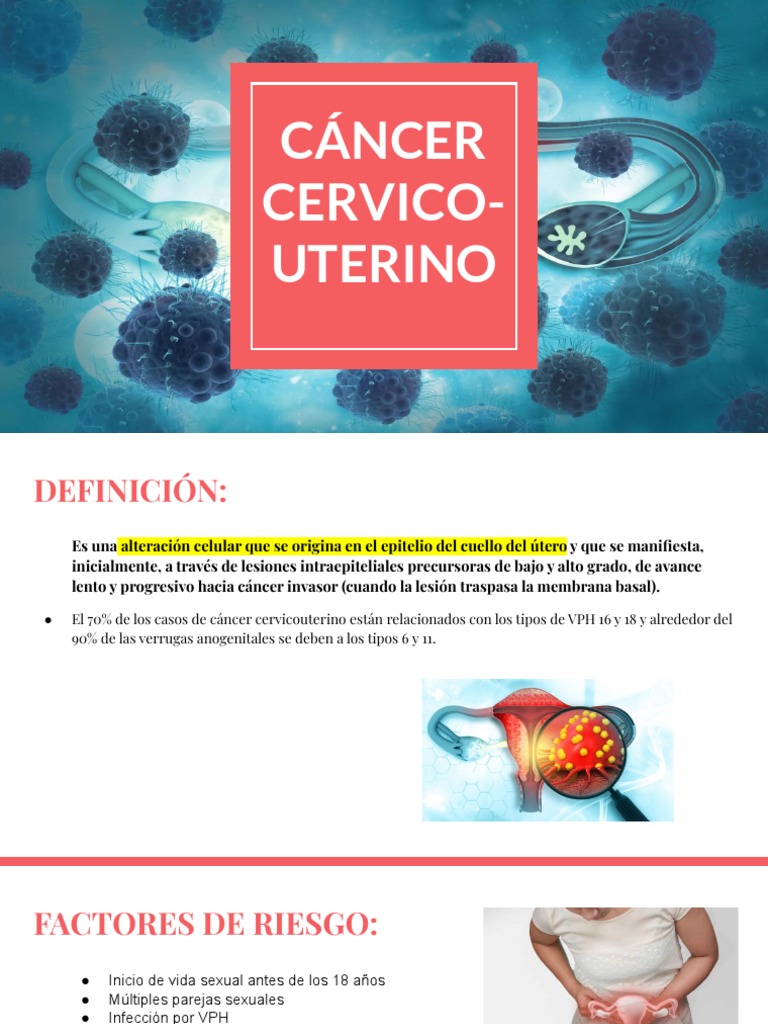 Cáncer Cervicouterino - Ginecología | PDF | Cáncer de cuello uterino ...
