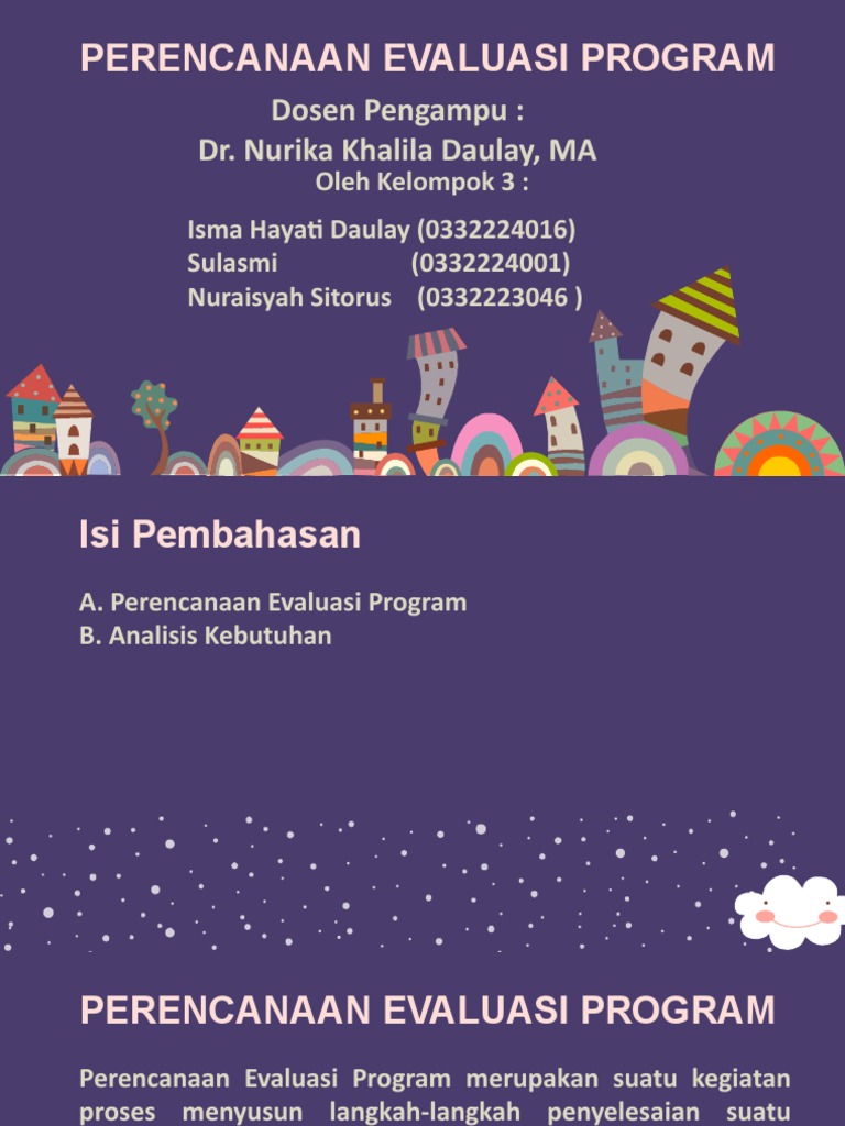 Kelompok 3 Perencanaan Evaluasi | PDF