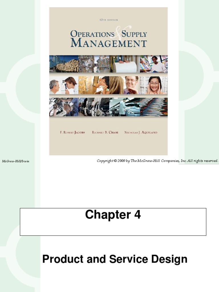 Chap04 PRODUCT & SERVICE DESIGN | PDF
