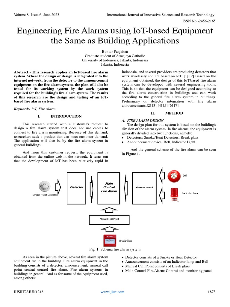 IoT-Based Fire Alarm System Design | PDF | Internet Of Things ...