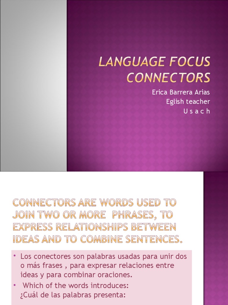 Conectores en el Idioma Inglés | PDF | Estudios de idiomas extranjeros