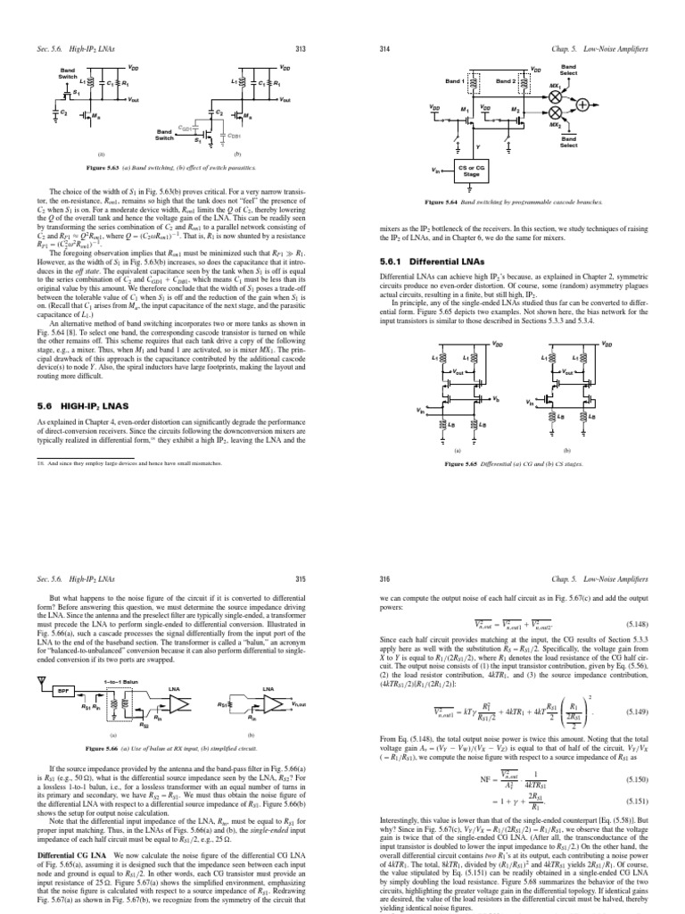 Differential LNA | PDF | Amplifier | Computer Engineering