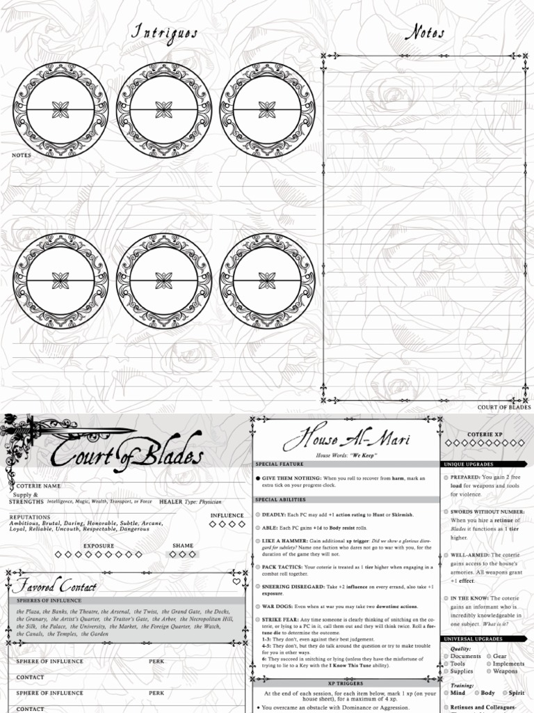 Court of Blades House Sheets | PDF