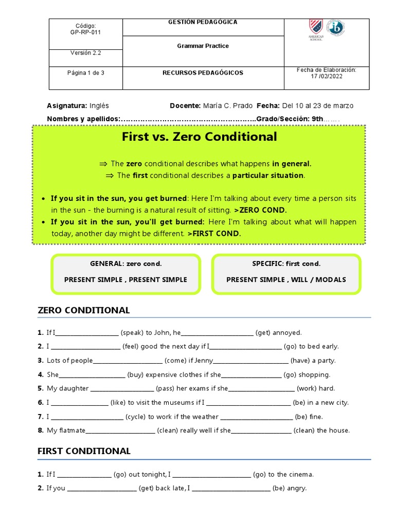 Grammar Practice 1 | PDF