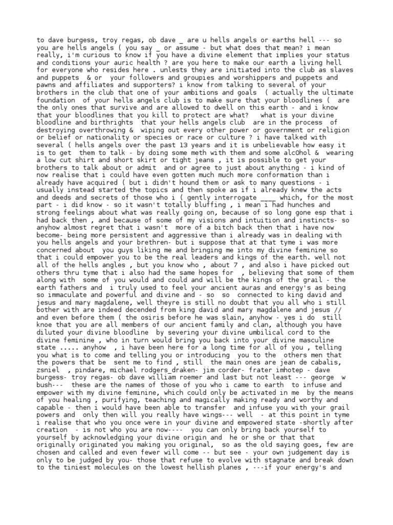 To Dave Burgess, Troy Regas, Reno Hells Angels | PDF | Hell | Religious ...