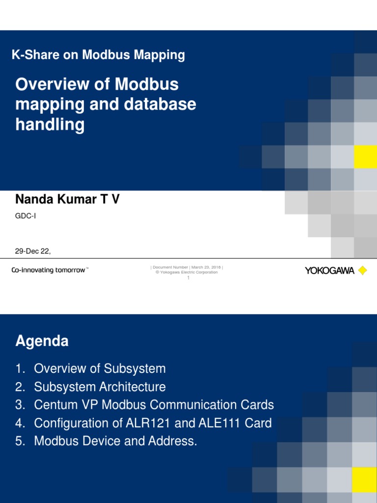 Yokogawa Modbus Communication Training | PDF | Input/Output | Computing