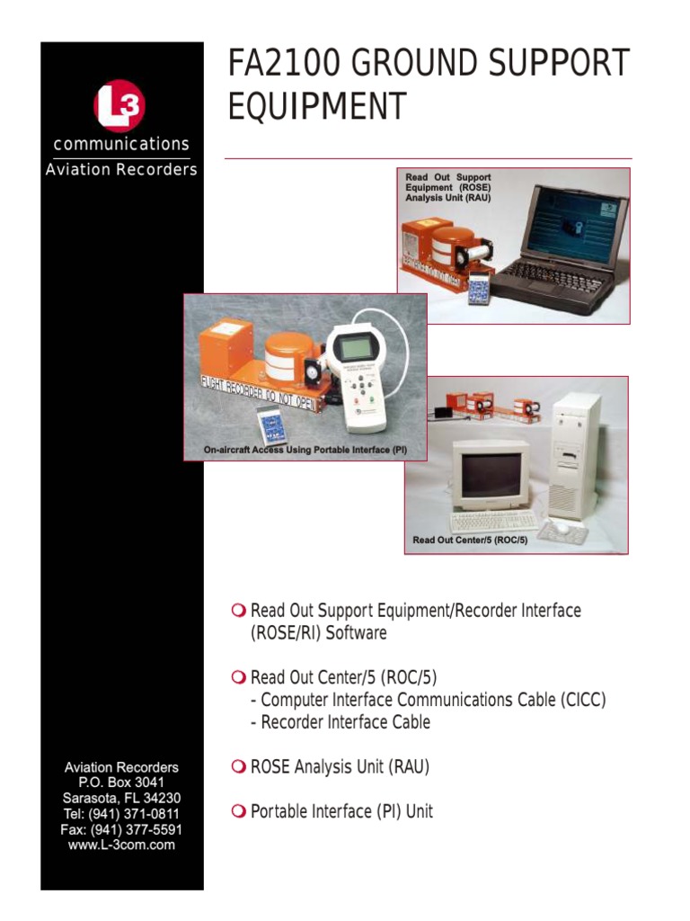 FA2100 GROUND SUPPORT EQUIPMENT - L-3 Aviation Recorders | PDF ...