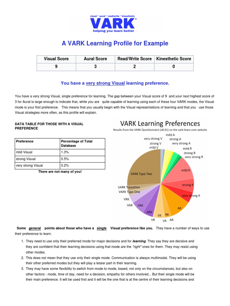 Example Academic Profile | PDF | Learning Styles | Teachers