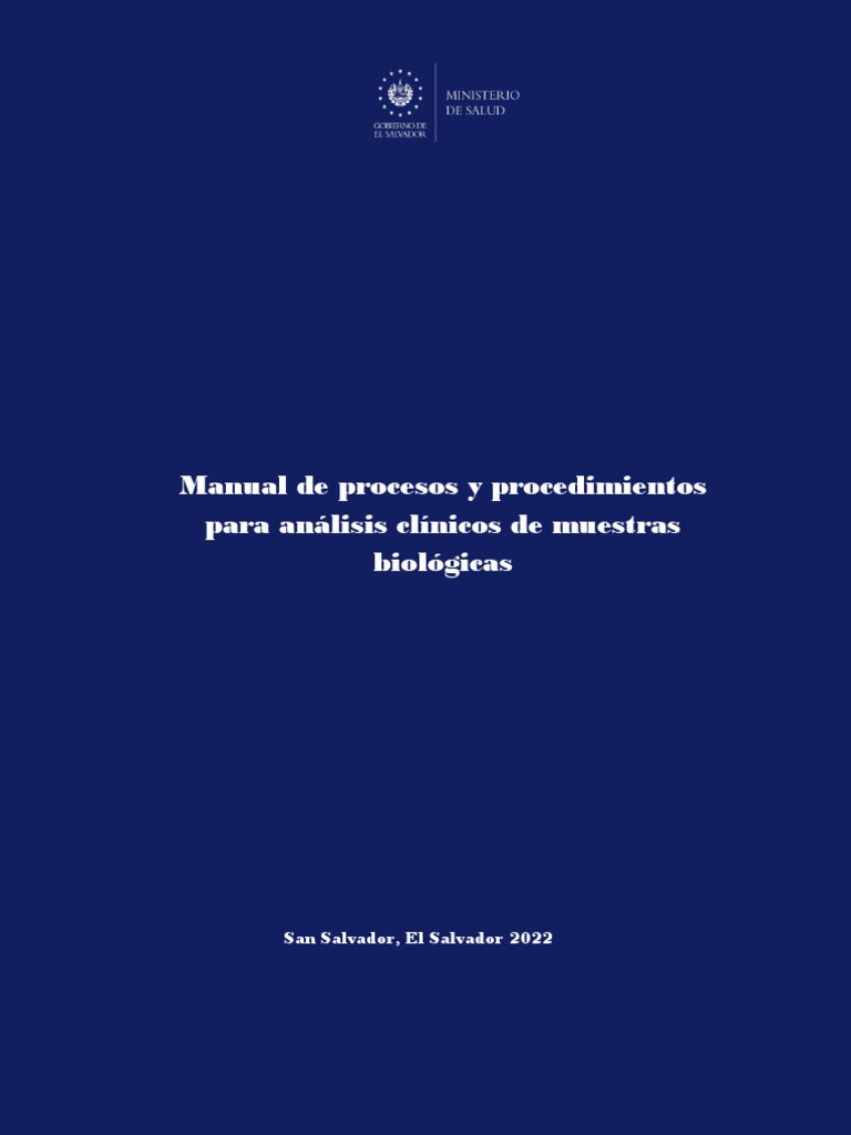 Manual de Procesos y Procedimientos para Análisis Clínicos de Muestras ...