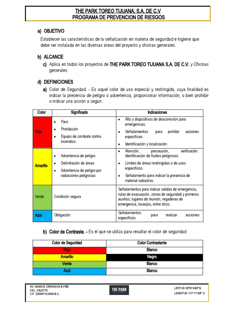 5 Señales de Seguridad | PDF | Color