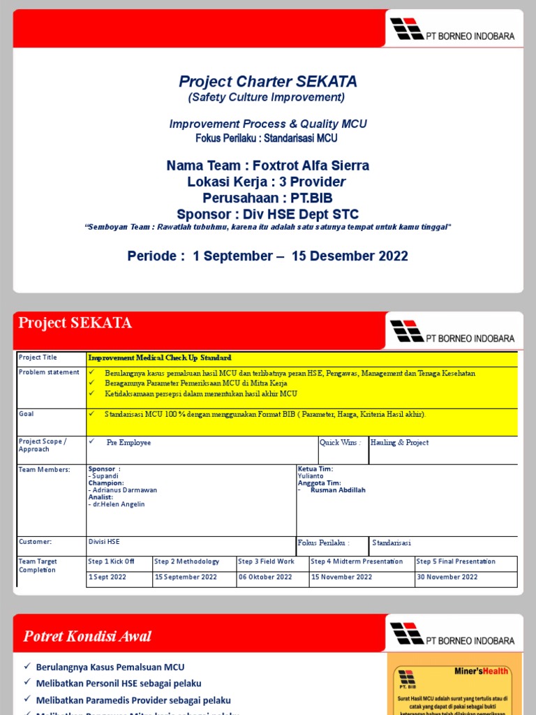 Project Sekata - Improvement Process & Quality Mcu | PDF