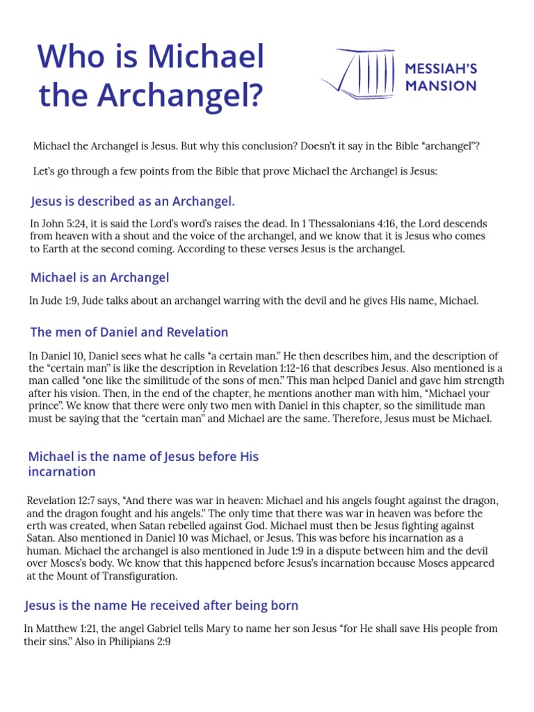 Michael the Archangel is Jesus Explained | PDF | Religion & Spirituality