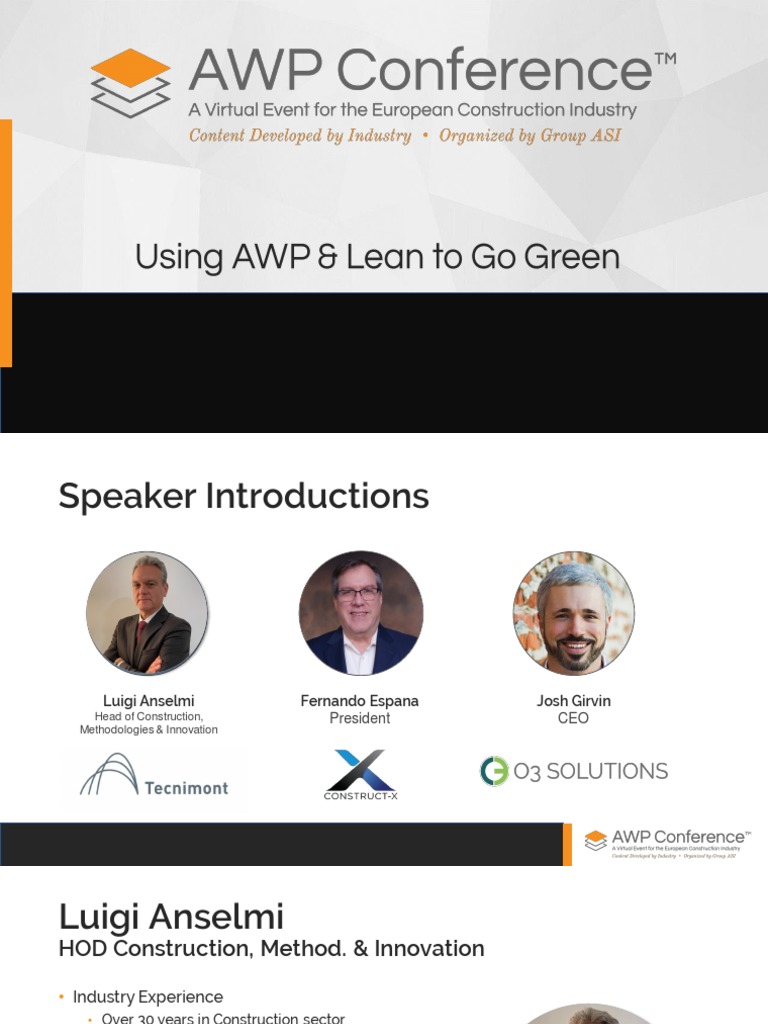 AWP Europe - AWP To Go Green Plenary Session - 2021-04-19 - FINAL | PDF ...