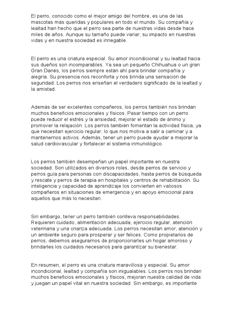 Ensayo Sobre El Perro | PDF