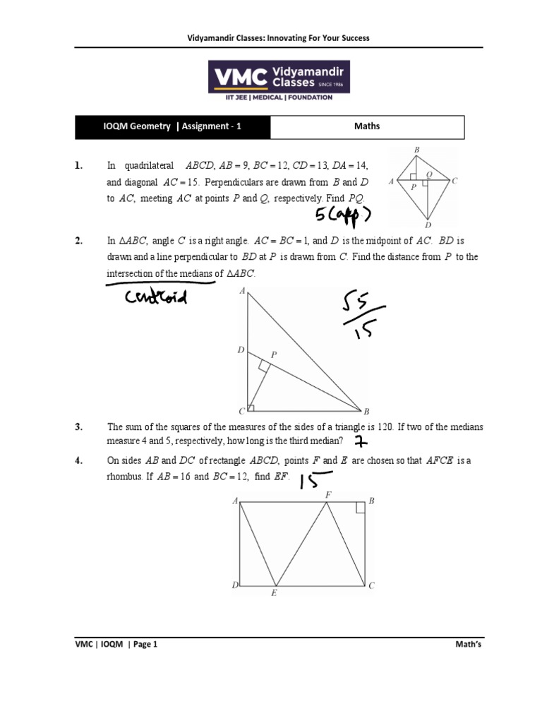 Geometry Assignment-1 | PDF | Elementary Geometry | Elementary Mathematics