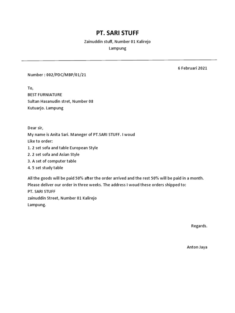 Surat Bahasa Inggris Pdf