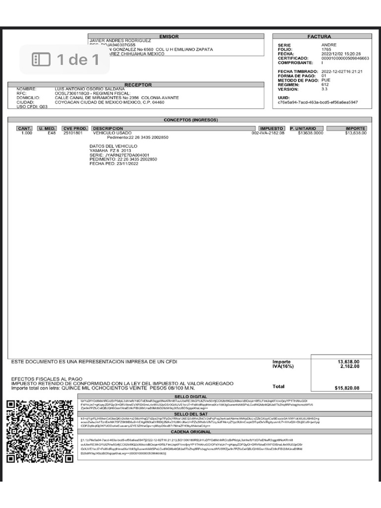 Factura Importadora | PDF