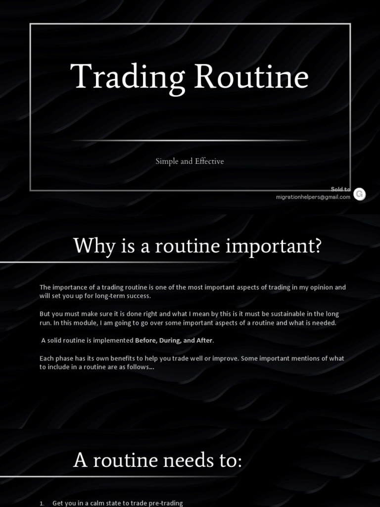 Creating A Trading Routine (1) | PDF | Mindfulness | Sleep