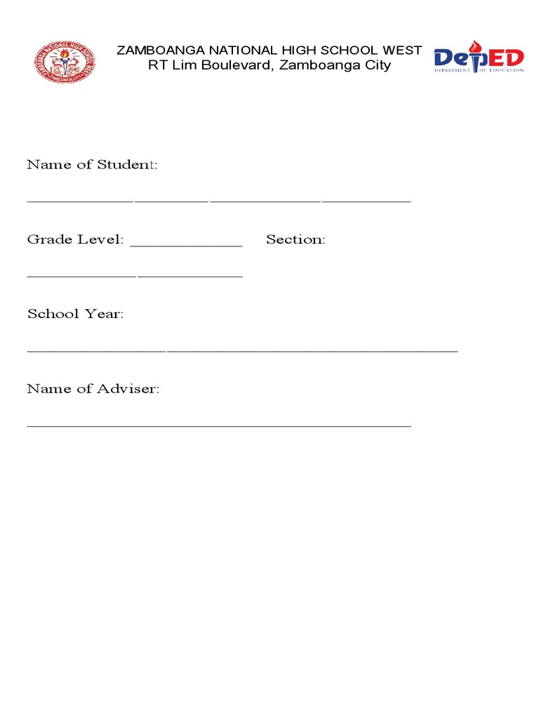 Student Information Form Template | PDF