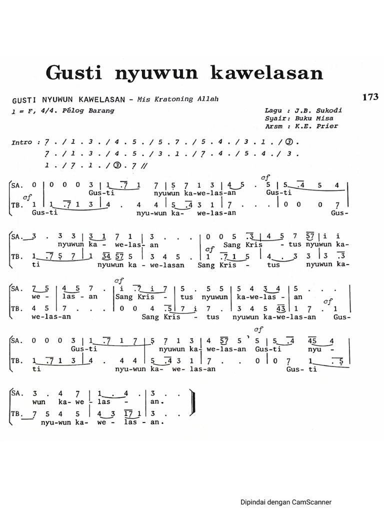 Gusti Nyuwun Kawelasan-Ka 173 | PDF
