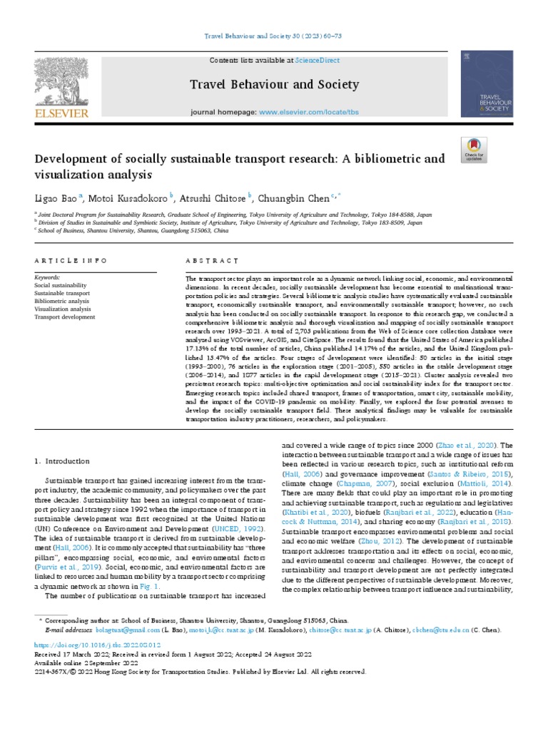 Development-of-socially-sustainable-transport-research-_2023_Travel ...