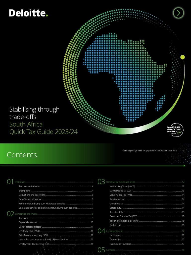 Deloitte Africa Quick Tax Guide 2023 2024 | PDF | Taxes | Tax Deduction