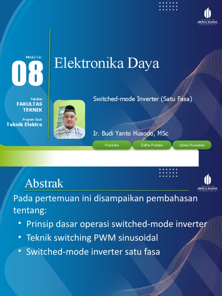 ELDA-8 - Switched-Mode Inverter (Satu Fasa) | PDF