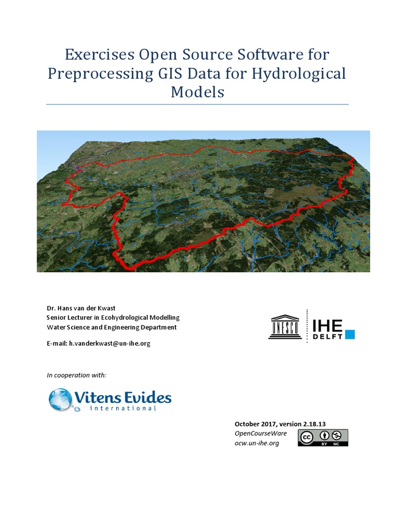 Exercises Open Source Software For Preprocessing Gis Data For Hydrological Models V2 18 13 Pdf
