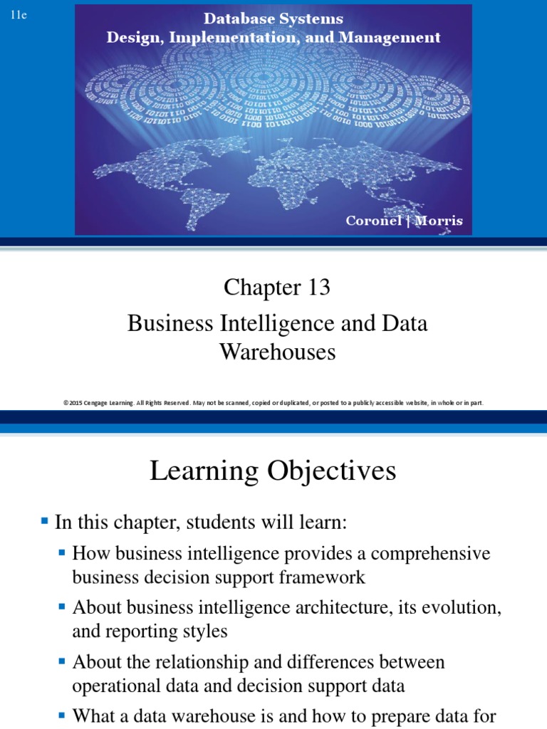 Chapter 13 - Data Warehouse | PDF | Business Intelligence | Data Warehouse