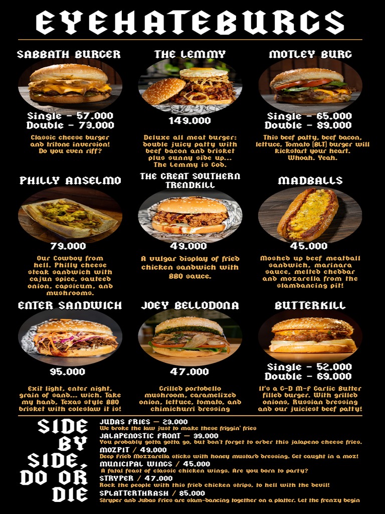 LBB - Kemang & Menteng - Menu Jan 2022 | PDF | Hamburgers | Cream