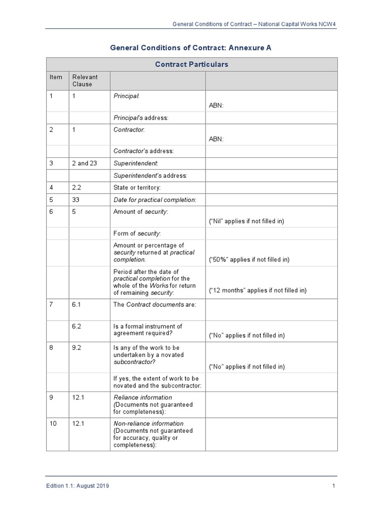 AP C104 19 - NCW4 Annexures V1.1 | PDF