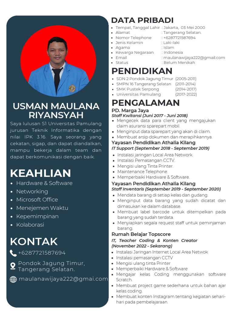 Cv Usman Maulana Pdf 